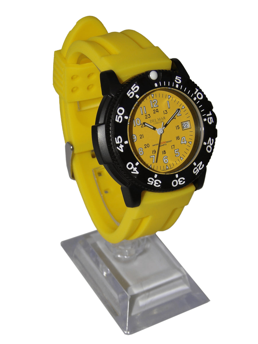 Men's Sand Key Dive 200 M Yellow Face & Watch Strap #50384 – Del Mar ...