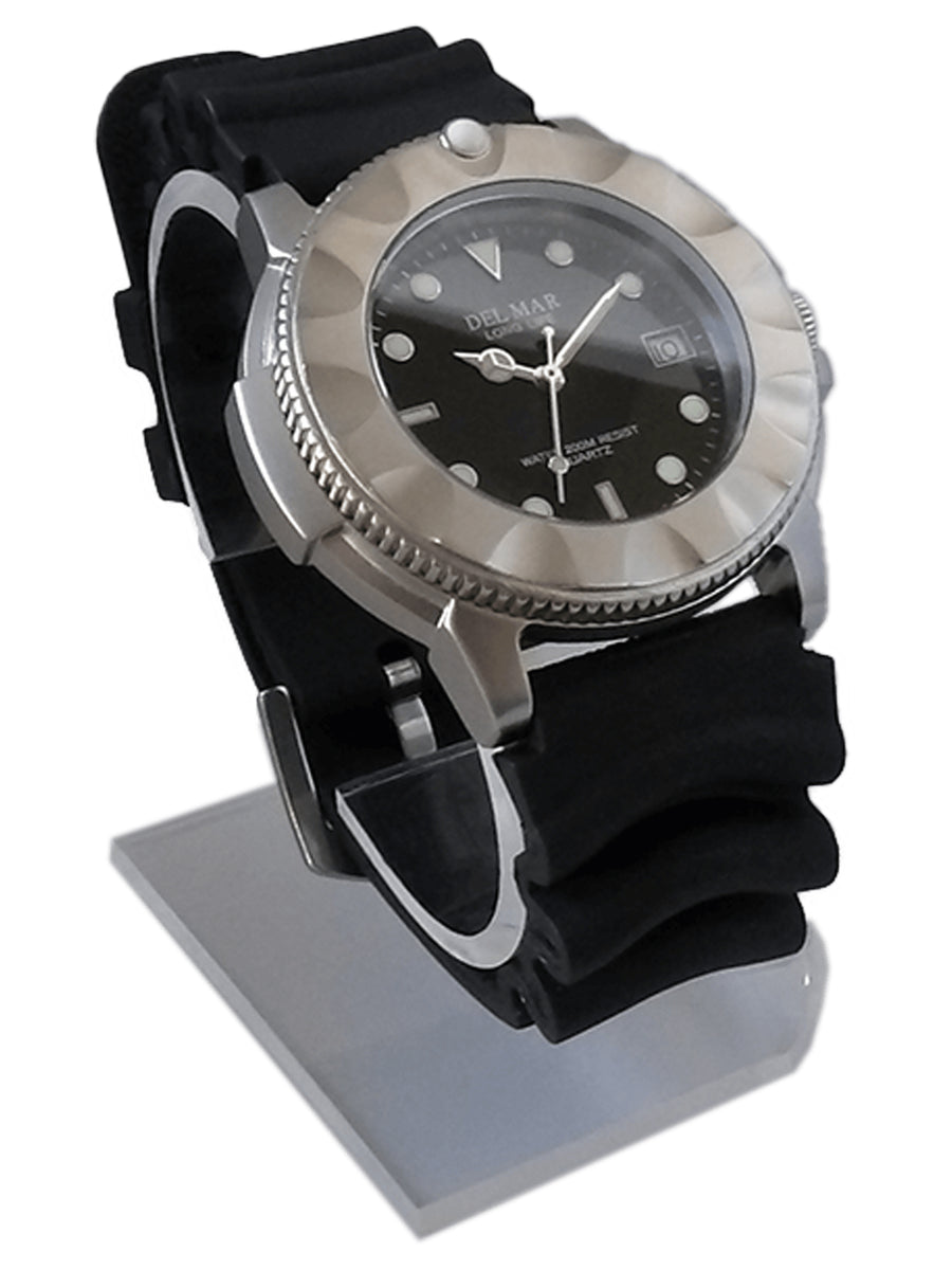 Del Mar Men's Sand Key Watch, Steel Case, Black Dial & Strap #50524 ...