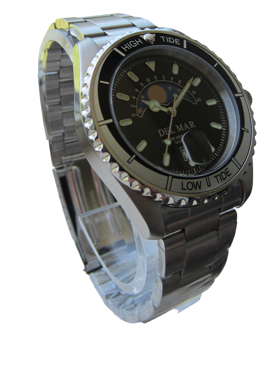 Stainless Steel Tide Nautical Analog Watch for Men #50205 – Del Mar Watches
