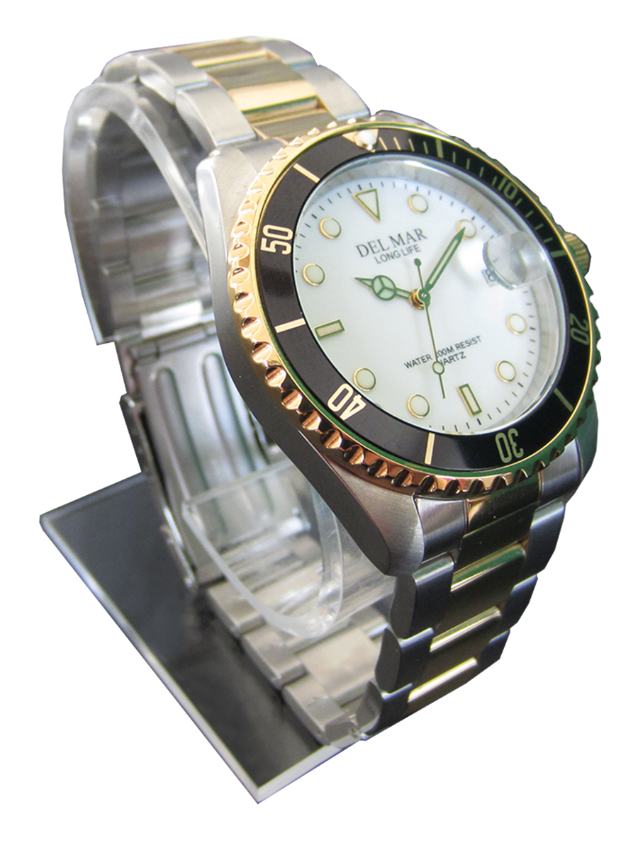 Men's Long Life Classic Coronado White Face & Black Bezel TT Watch #50 ...
