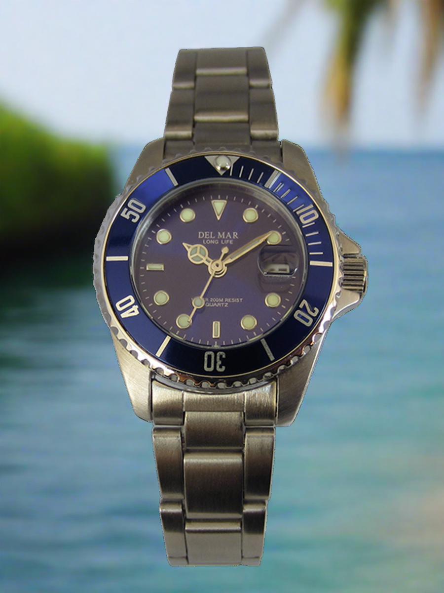 Ladies' Long Life Classic Coronado Blue Face, Blue Bezel Watch #50495 ...